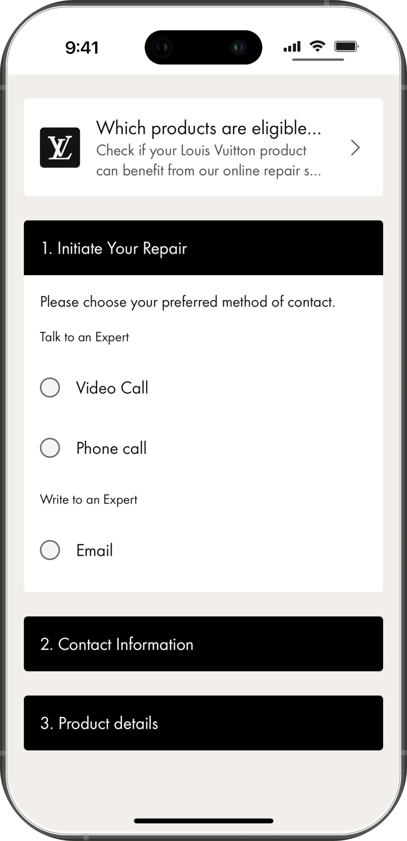 Online Repair | LOUIS VUITTON