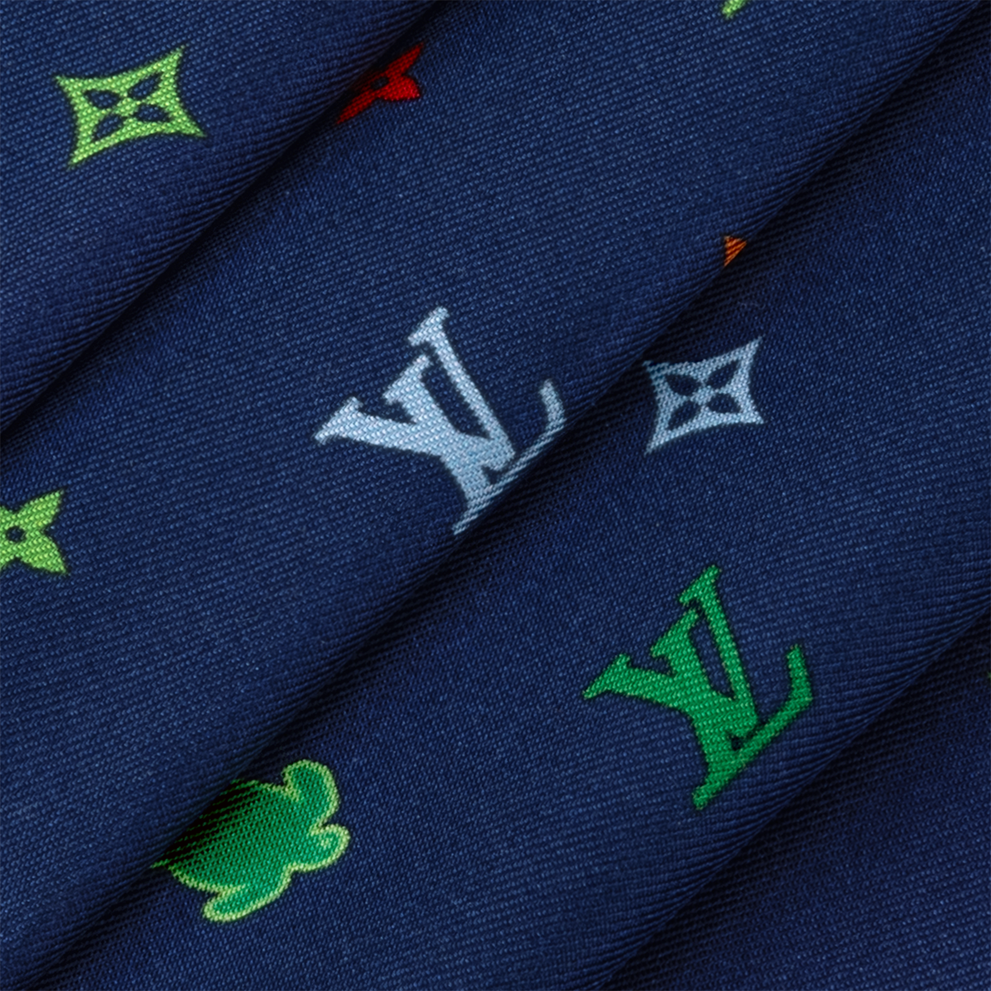 All-Over LV Animals Pocket Square - Luxury S00 Blue | LOUIS VUITTON