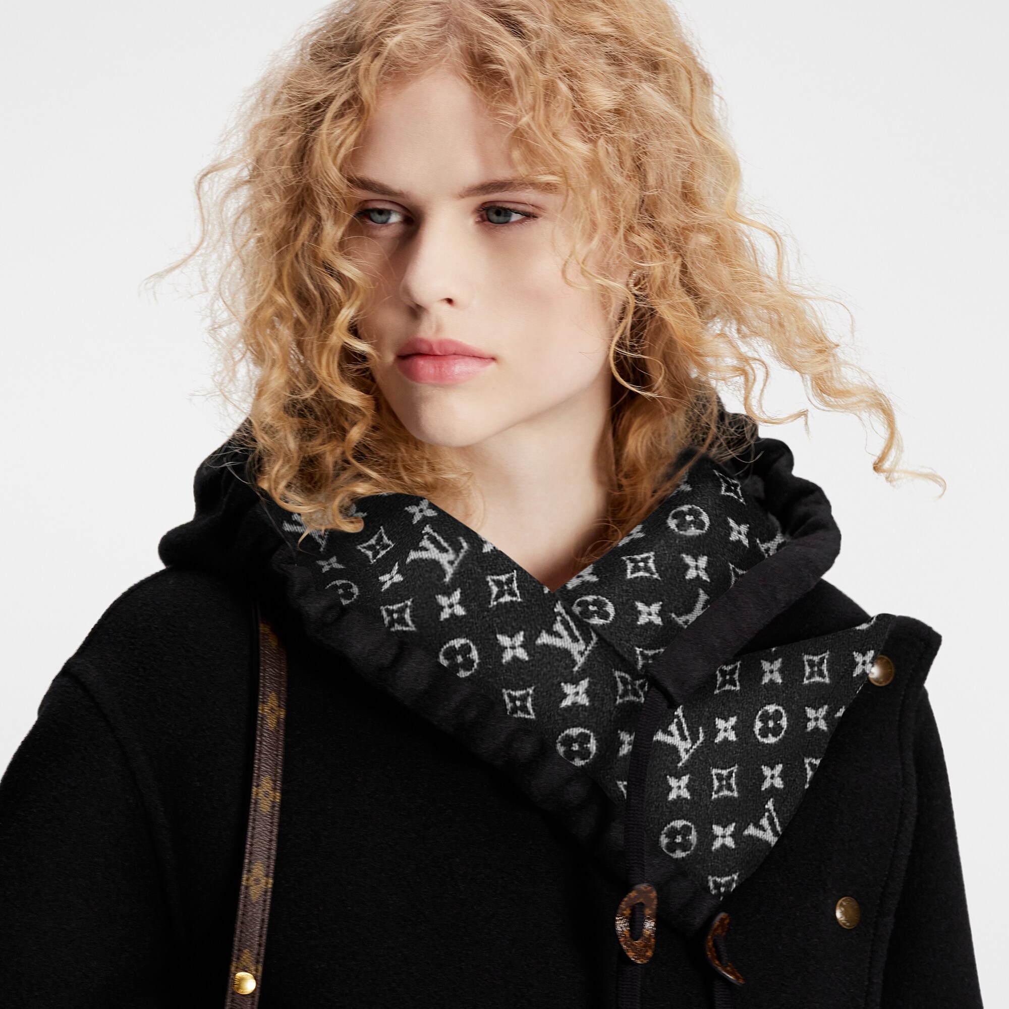 Asymmetrical Front Double Face Coat - Luxury Black | LOUIS VUITTON
