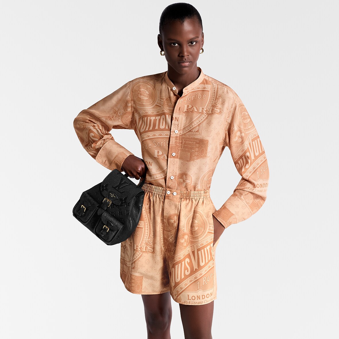 Backup Backpack - Luxury Monogram Empreinte Leather Black | LOUIS VUITTON