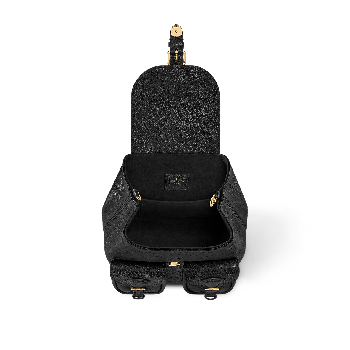 Backup Backpack - Luxury Monogram Empreinte Leather Black | LOUIS VUITTON