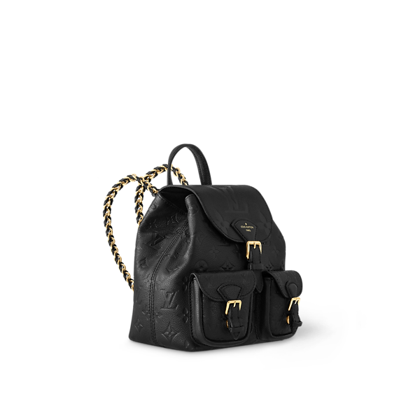 Backup Backpack - Luxury Monogram Empreinte Leather Black | LOUIS VUITTON