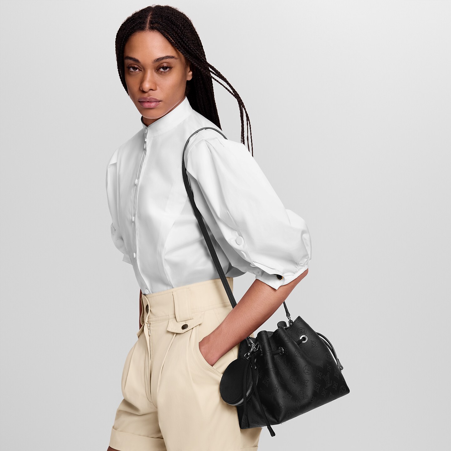 Bella Bucket Bag - Luxury Mahina Leather Black | LOUIS VUITTON
