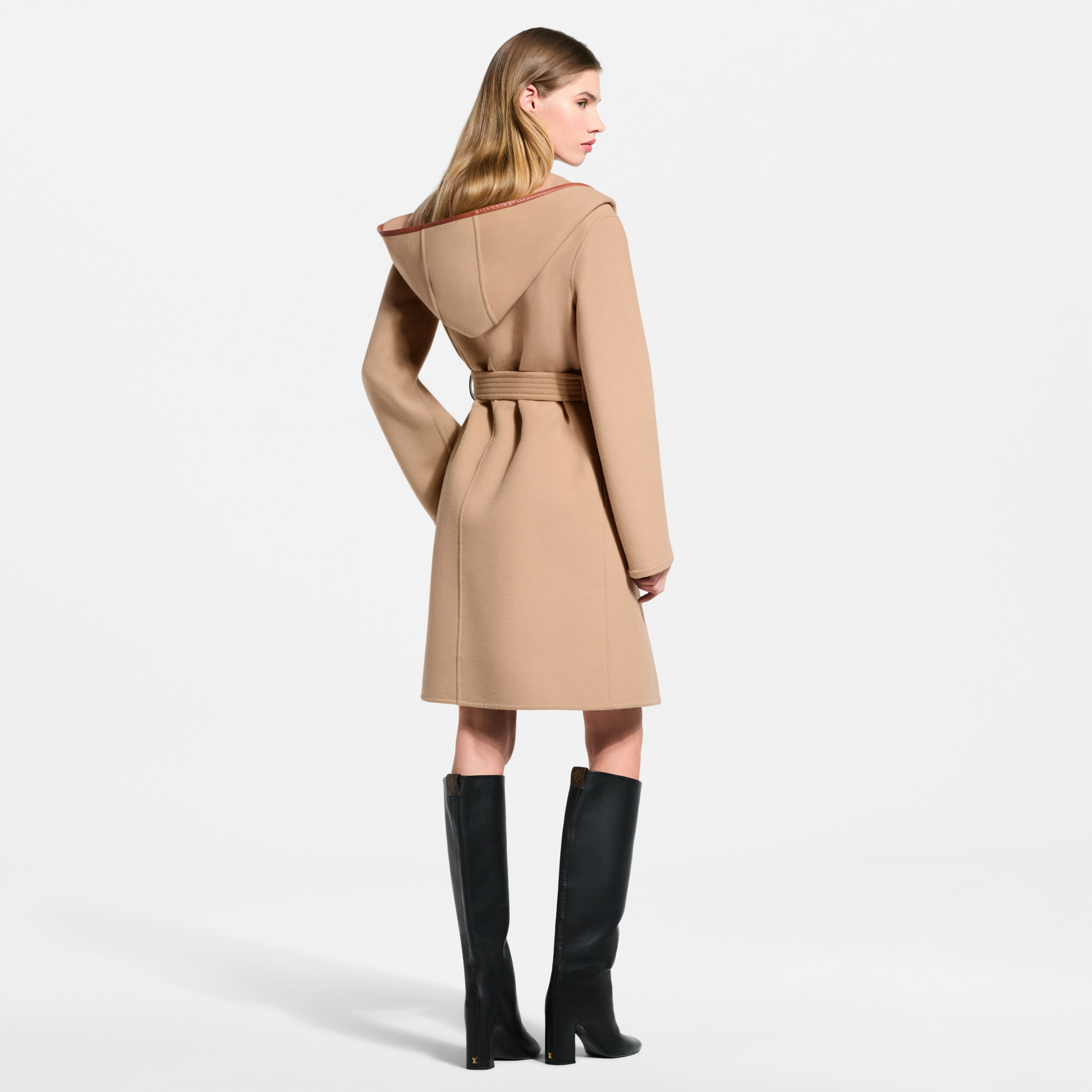 Belted Double Face Hooded Wrap Coat - Luxury Natural | LOUIS VUITTON