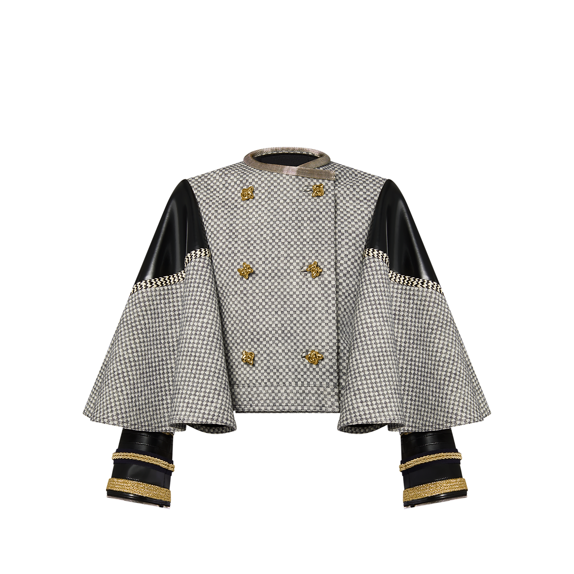 Cropped Cape-Sleeve Coat - Luxury Black | LOUIS VUITTON