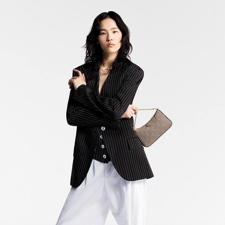 Easy Pouch On Strap - Luxury Monogram Empreinte Leather Grey | LOUIS ...