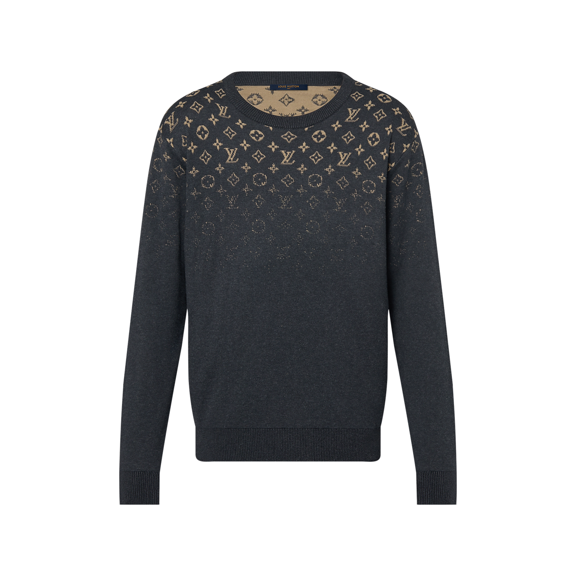 Gradient Cotton Crewneck - Luxury Grey | LOUIS VUITTON
