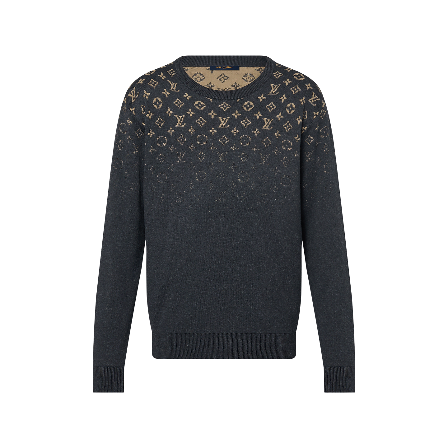 Gradient Cotton Crewneck - Luxury Black | LOUIS VUITTON