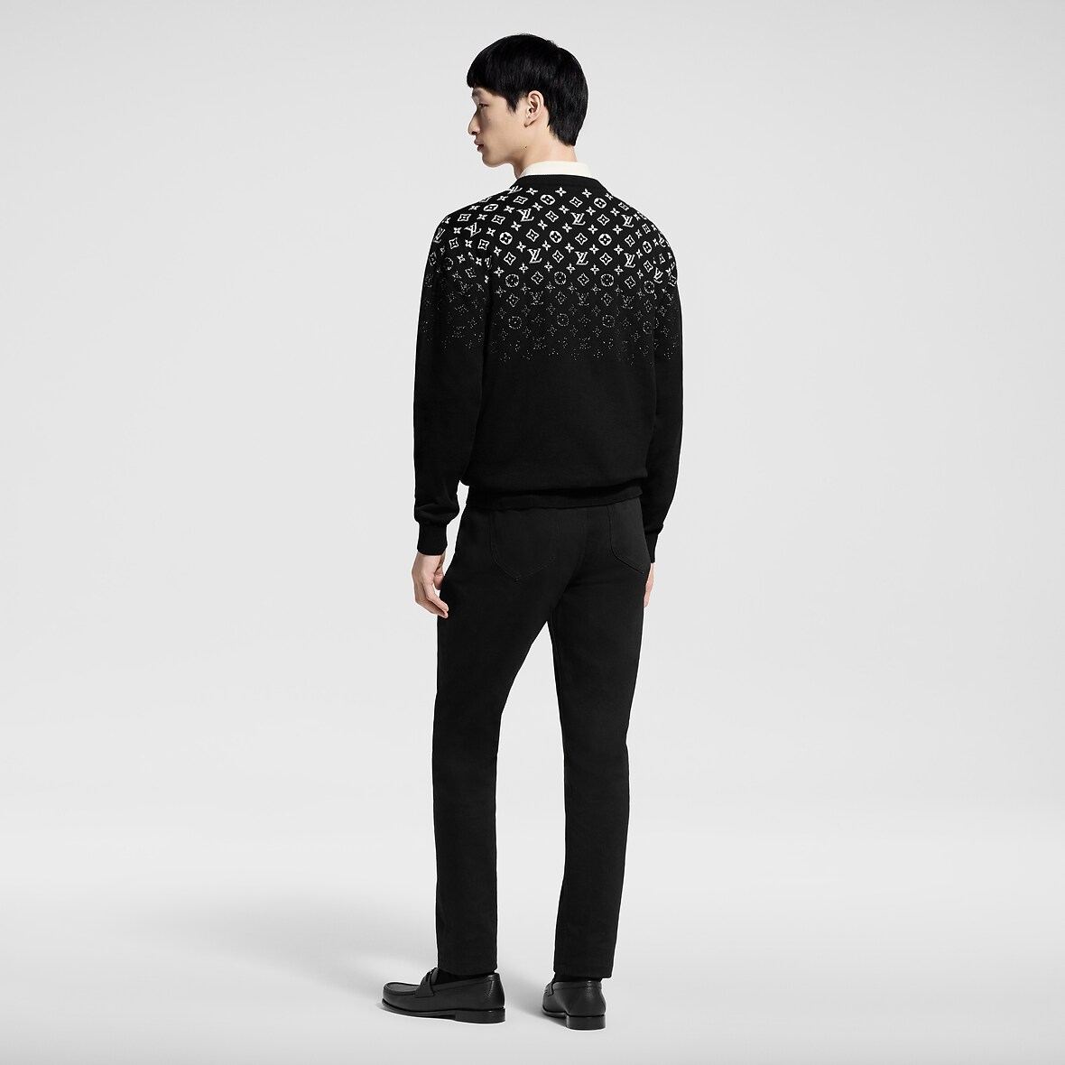 Gradient Cotton Crewneck - Luxury Black | LOUIS VUITTON