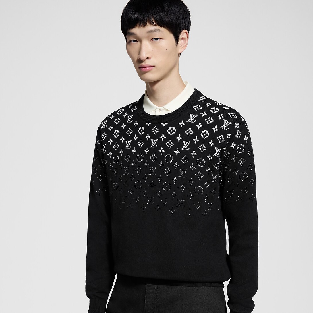 Gradient Cotton Crewneck - Luxury Black | LOUIS VUITTON