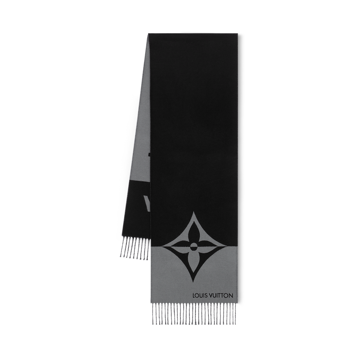 Graphic Dual Scarf - Luxury S00 Grey | LOUIS VUITTON