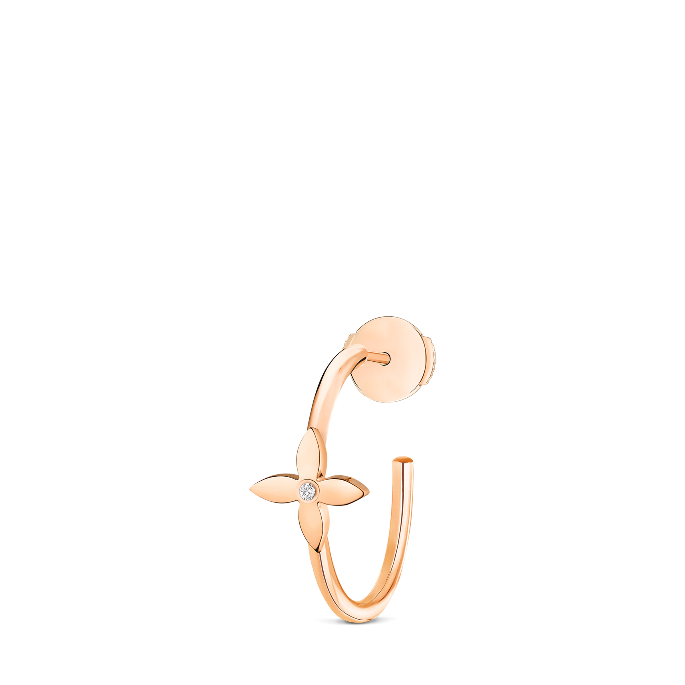 Idylle Blossom Small Hoop, Pink Gold and Diamond - Per Unit - Luxury ...