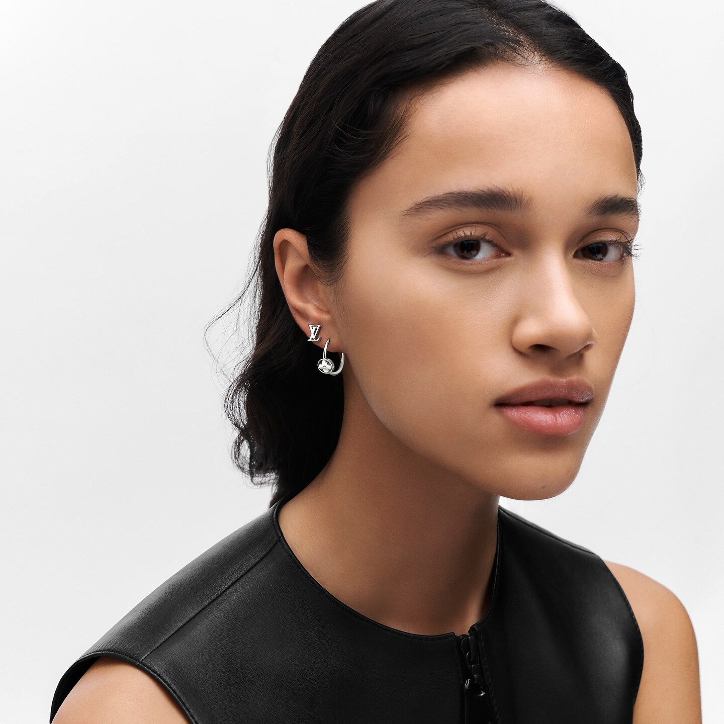 Idylle Blossom Small Hoop, White Gold and Diamond - Per Unit - Luxury ...