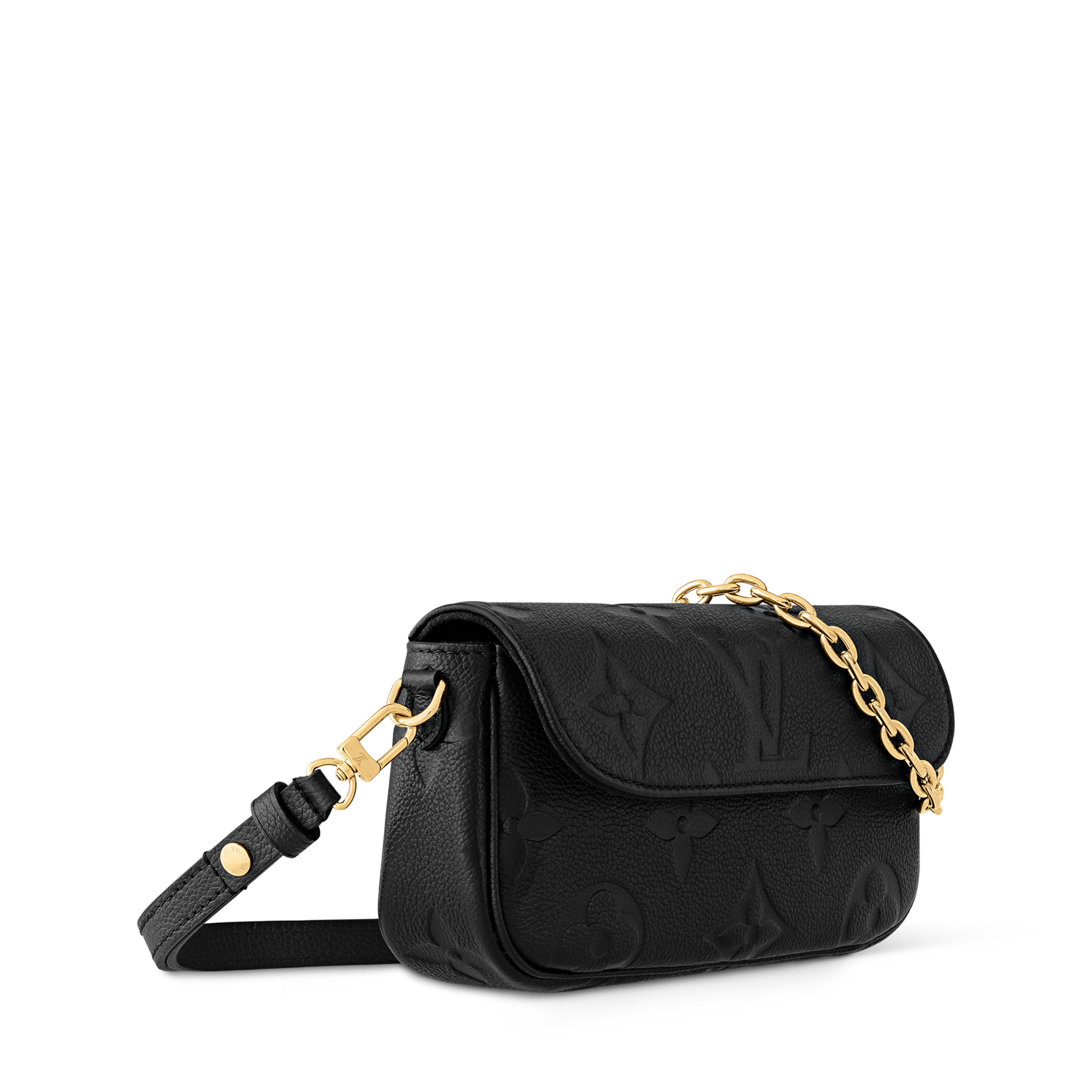 Ivy Wallet on Chain Bag - Luxury Monogram Empreinte Leather Black ...