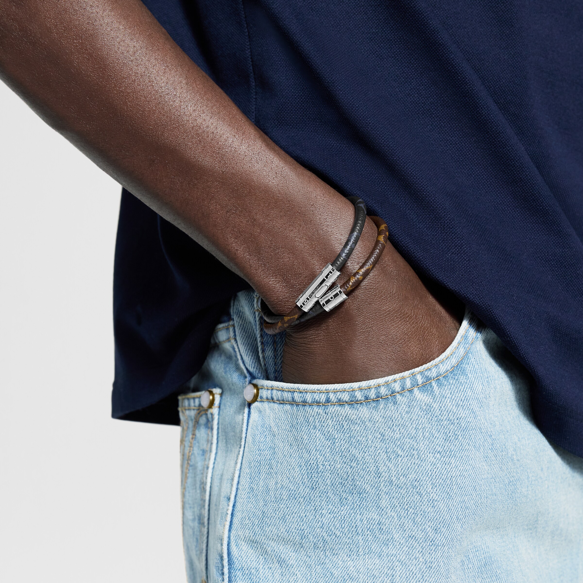 Keep It Double Leather Bracelet - Luxury Monogram Canvas Brown | LOUIS ...