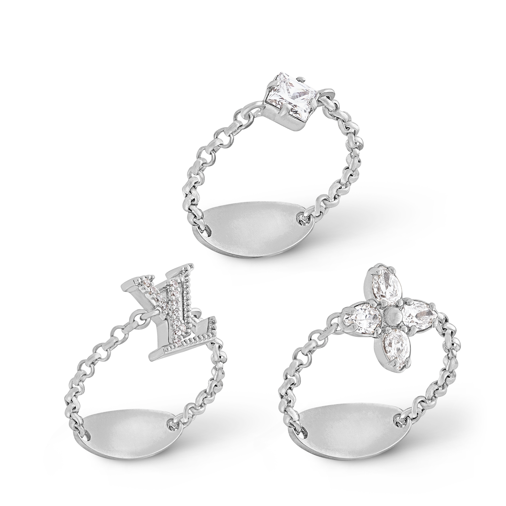 Lady LV Ring Set - Luxury S00 Silver | LOUIS VUITTON