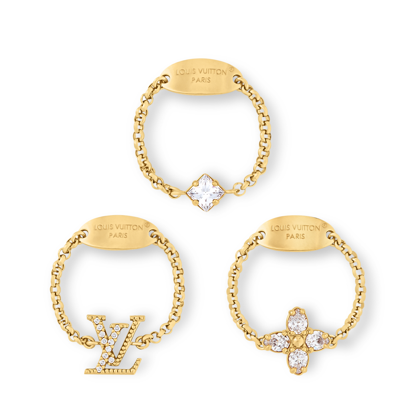 Lady LV Ring Set - Luxury S00 Gold | LOUIS VUITTON