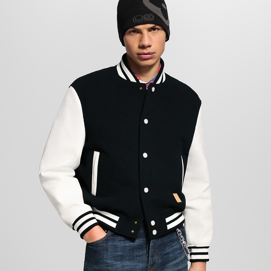 Leather Signature Varsity Jacket - Luxury Black | LOUIS VUITTON