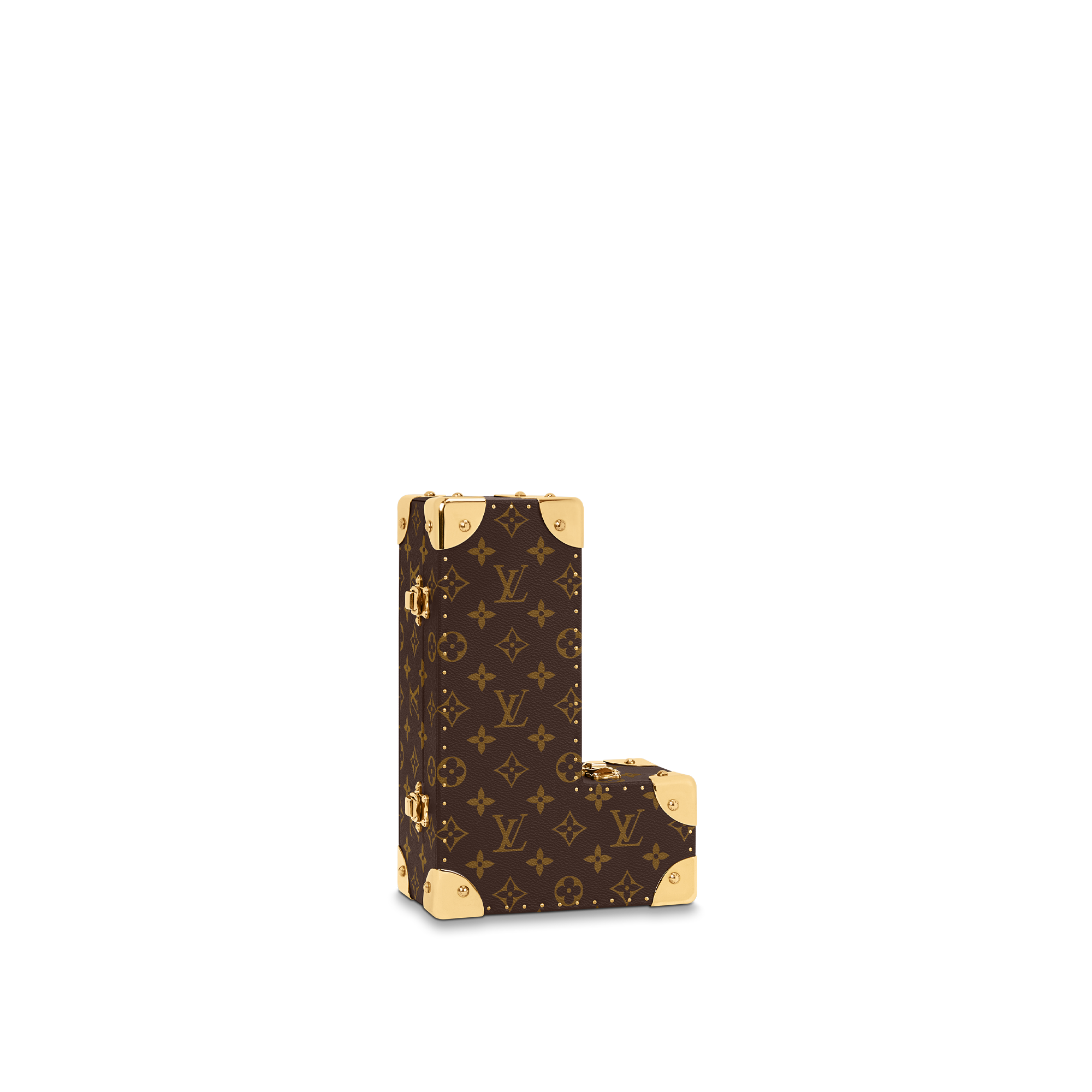 Letter L Trunk - Luxury Monogram Canvas Brown | LOUIS VUITTON