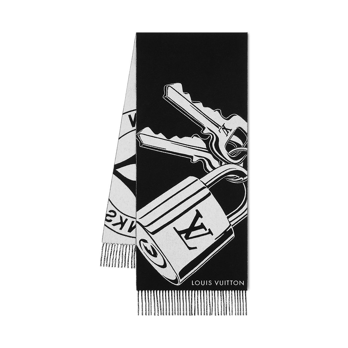 Lock and Keys Scarf - Luxury S00 Orange | LOUIS VUITTON