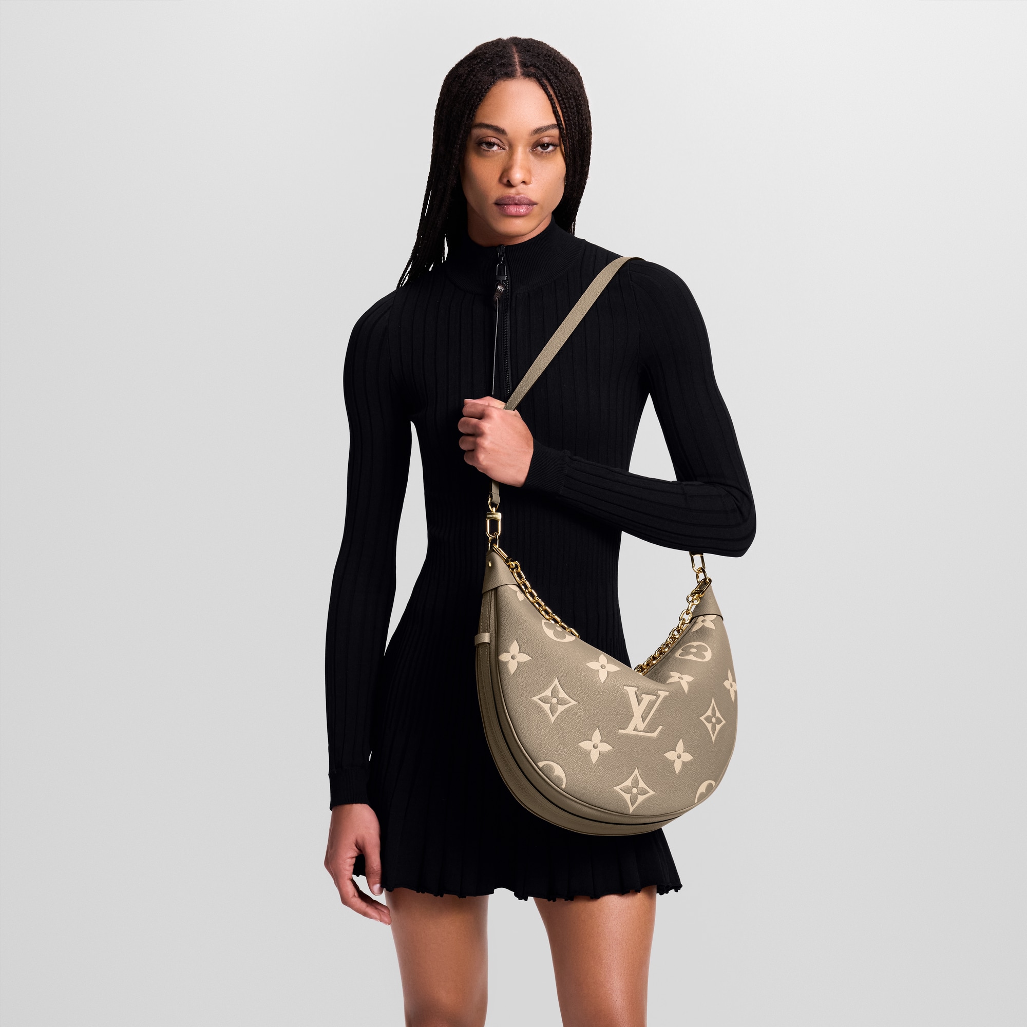 Loop Hobo Bag - Luxury Bicolour Monogram Empreinte Leather Grey | LOUIS ...