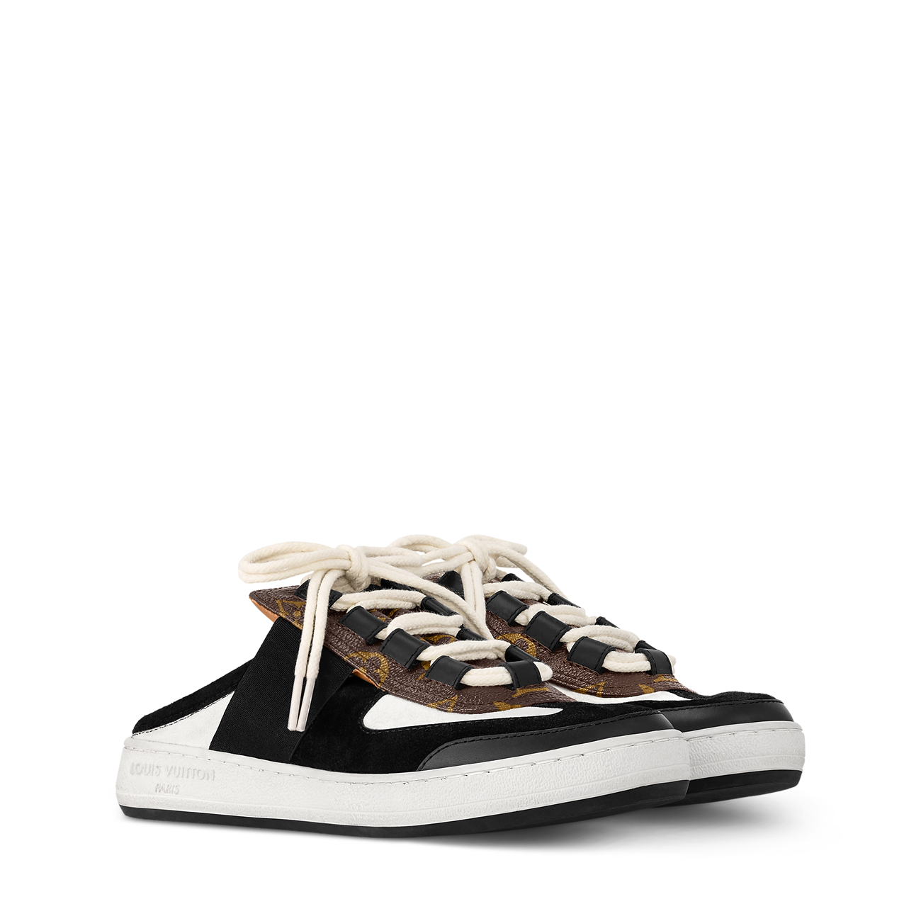 Lous Open Back Trainers - Luxury Black | LOUIS VUITTON