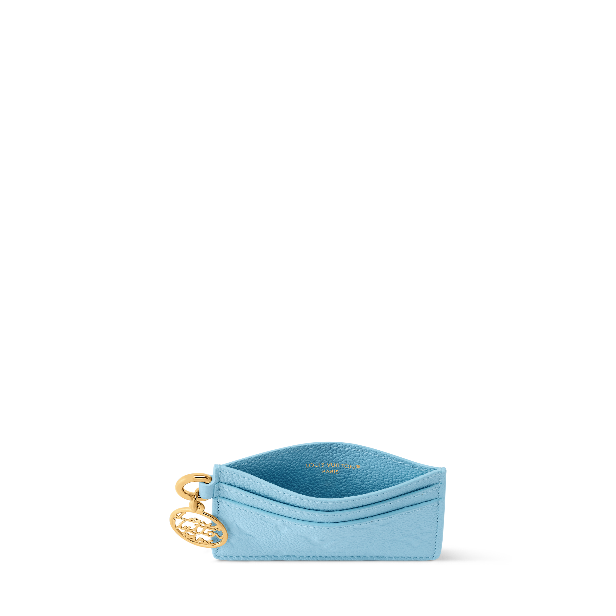 LV Charms Card Holder - Luxury Monogram Empreinte Leather Blue | LOUIS ...