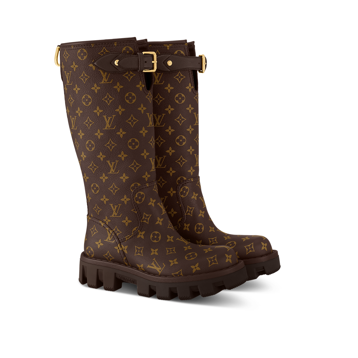 LV Checker High Boots - Luxury Brown | LOUIS VUITTON