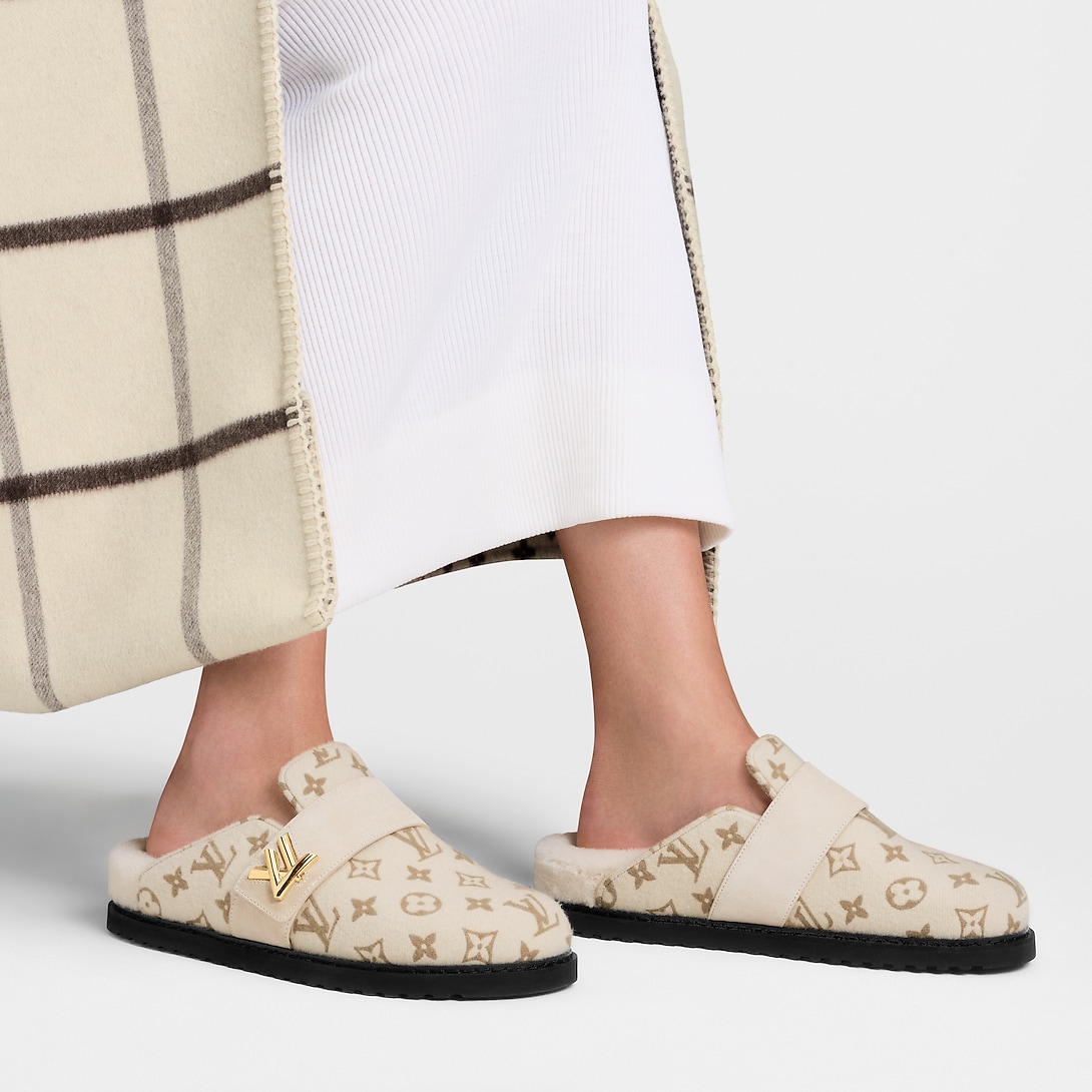 LV Cosy Flat Comfort Closed Mules - Luxury Beige | LOUIS VUITTON