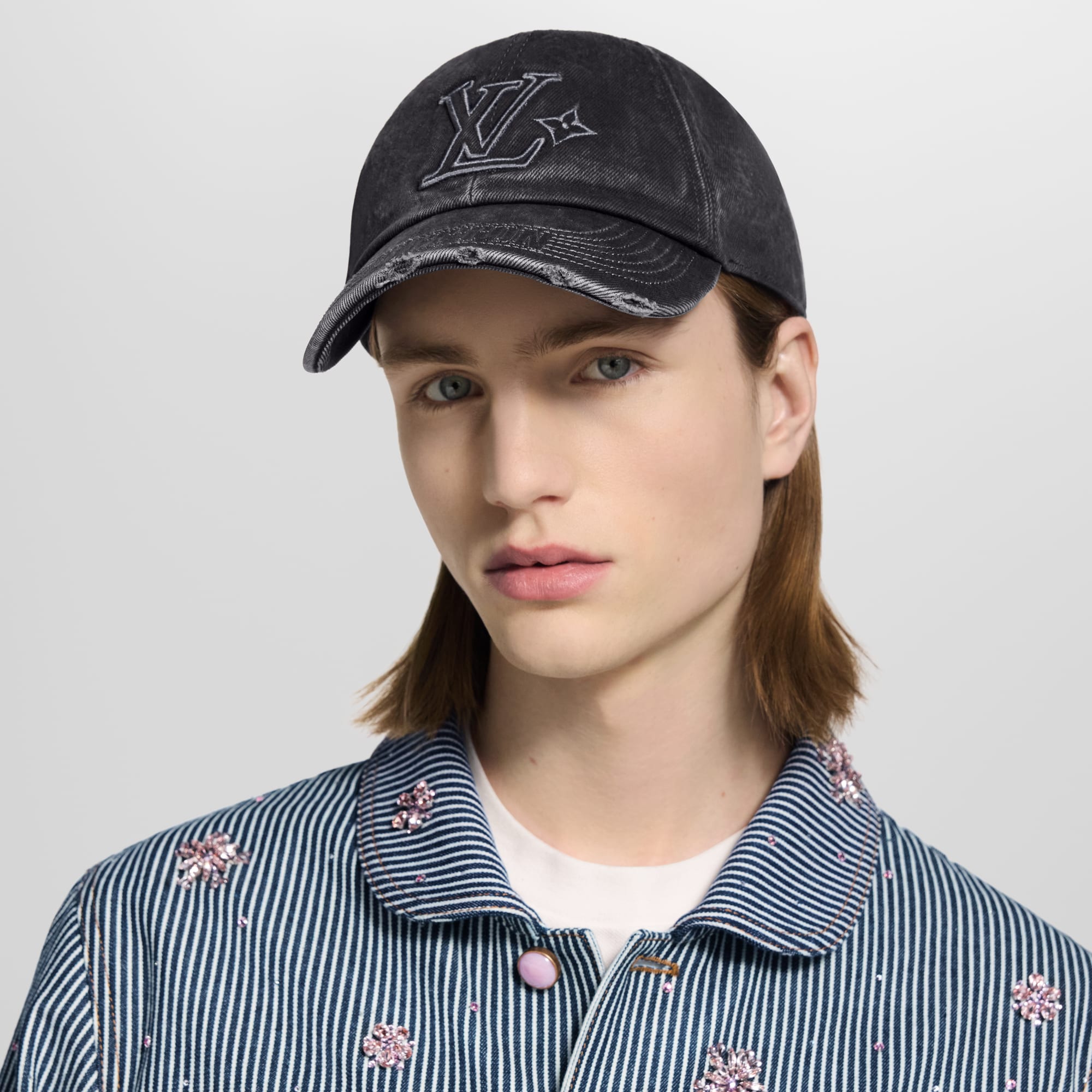 LV Denim Washed Cap - Luxury S00 Black | LOUIS VUITTON