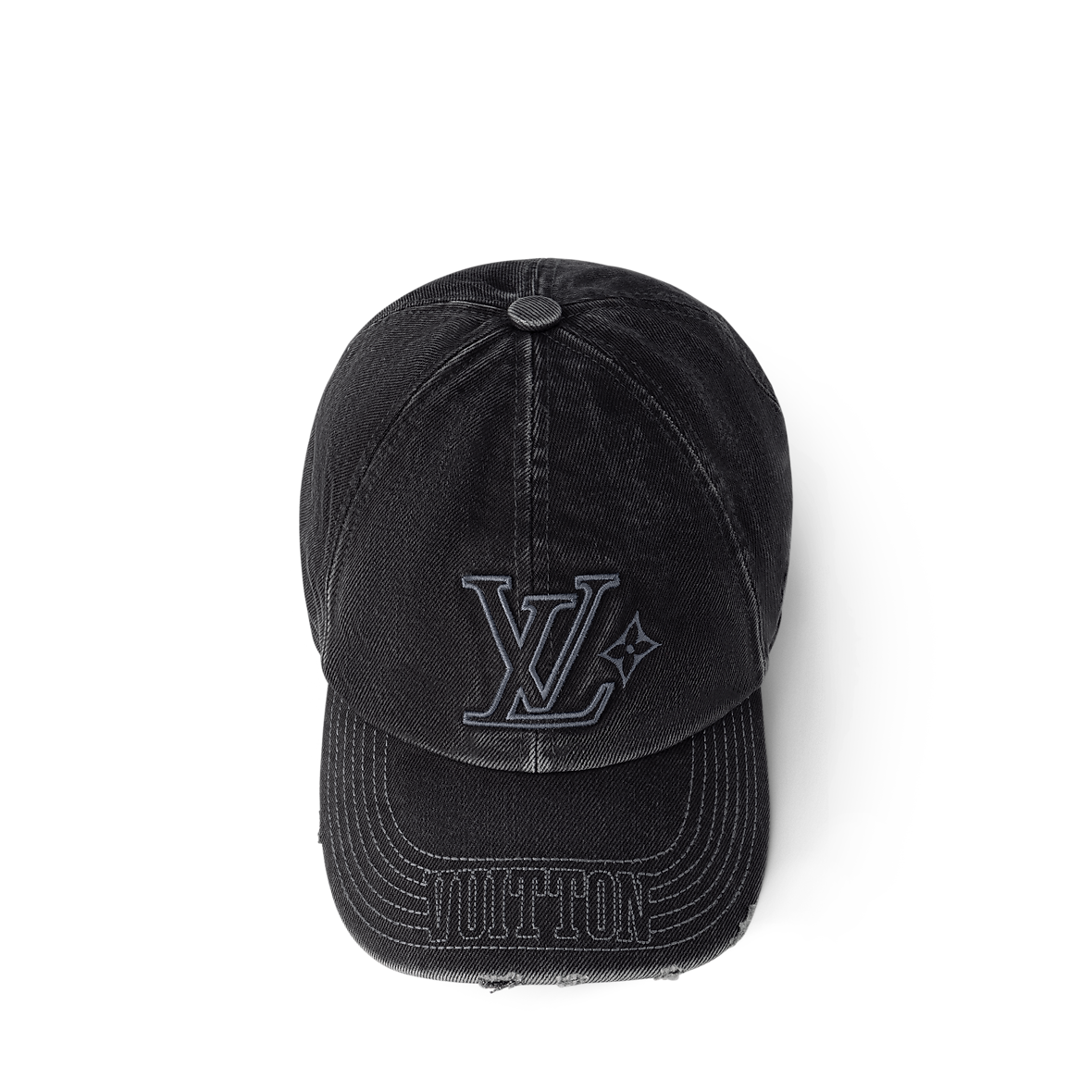 LV Denim Washed Cap - Luxury S00 Black | LOUIS VUITTON