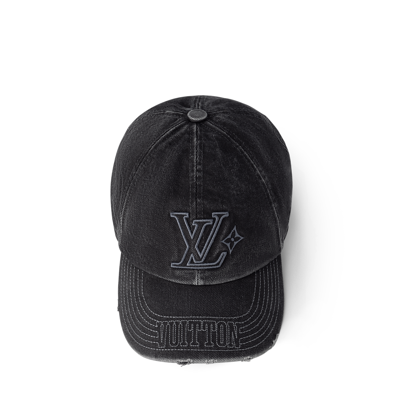 LV Denim Washed Cap - Luxury S00 Black | LOUIS VUITTON
