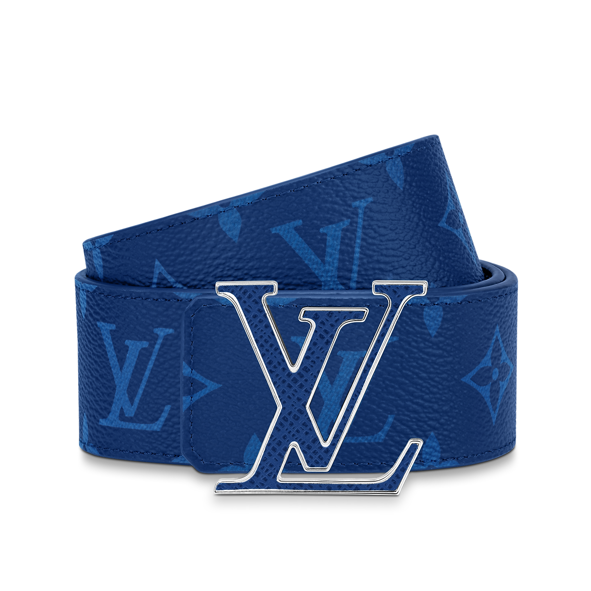 LV Initials 40mm Reversible Belt - Luxury Taigarama Blue | LOUIS VUITTON