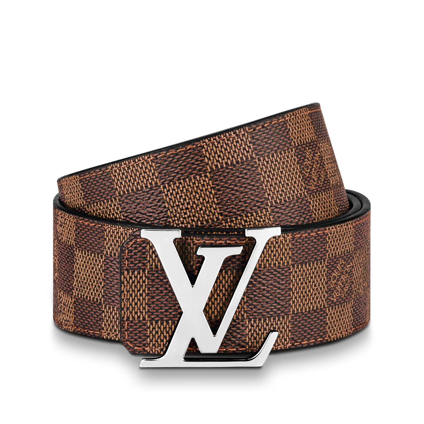LV Initials 40mm Reversible Belt - Luxury Damier Graphite Canvas Brown ...