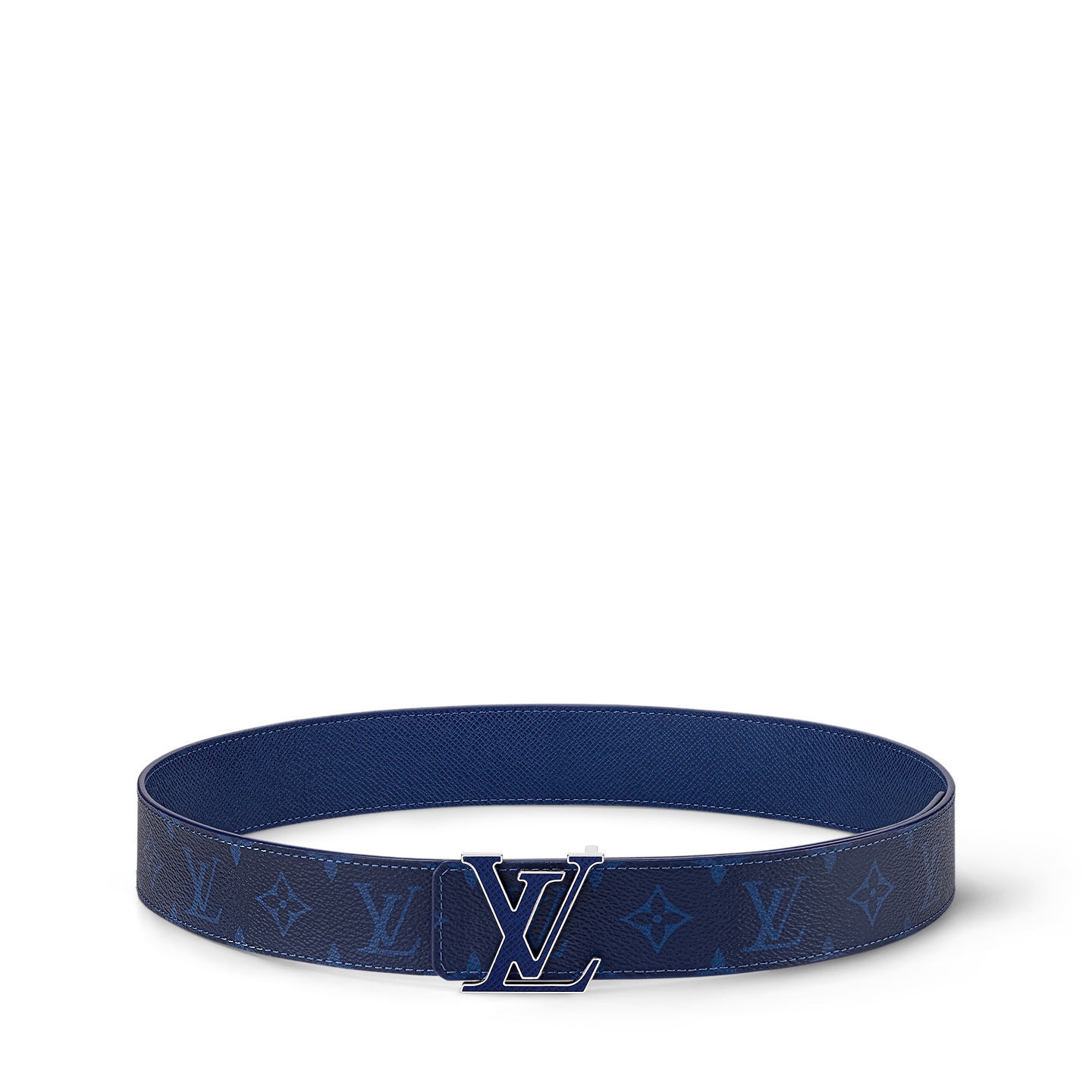 LV Initials 40mm Reversible Belt - Luxury Taigarama Blue | LOUIS VUITTON