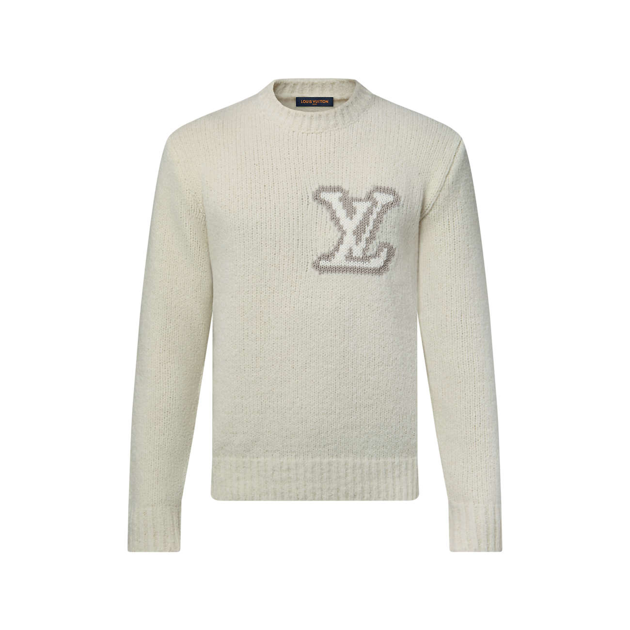 LV Intarsia Crewneck - Luxury White | LOUIS VUITTON