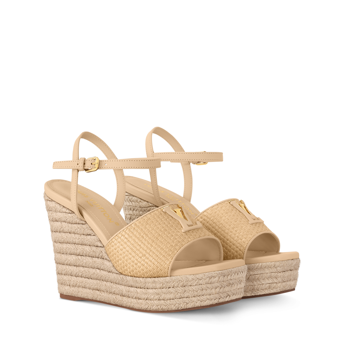 LV Mare Wedge Sandals - Luxury Black | LOUIS VUITTON