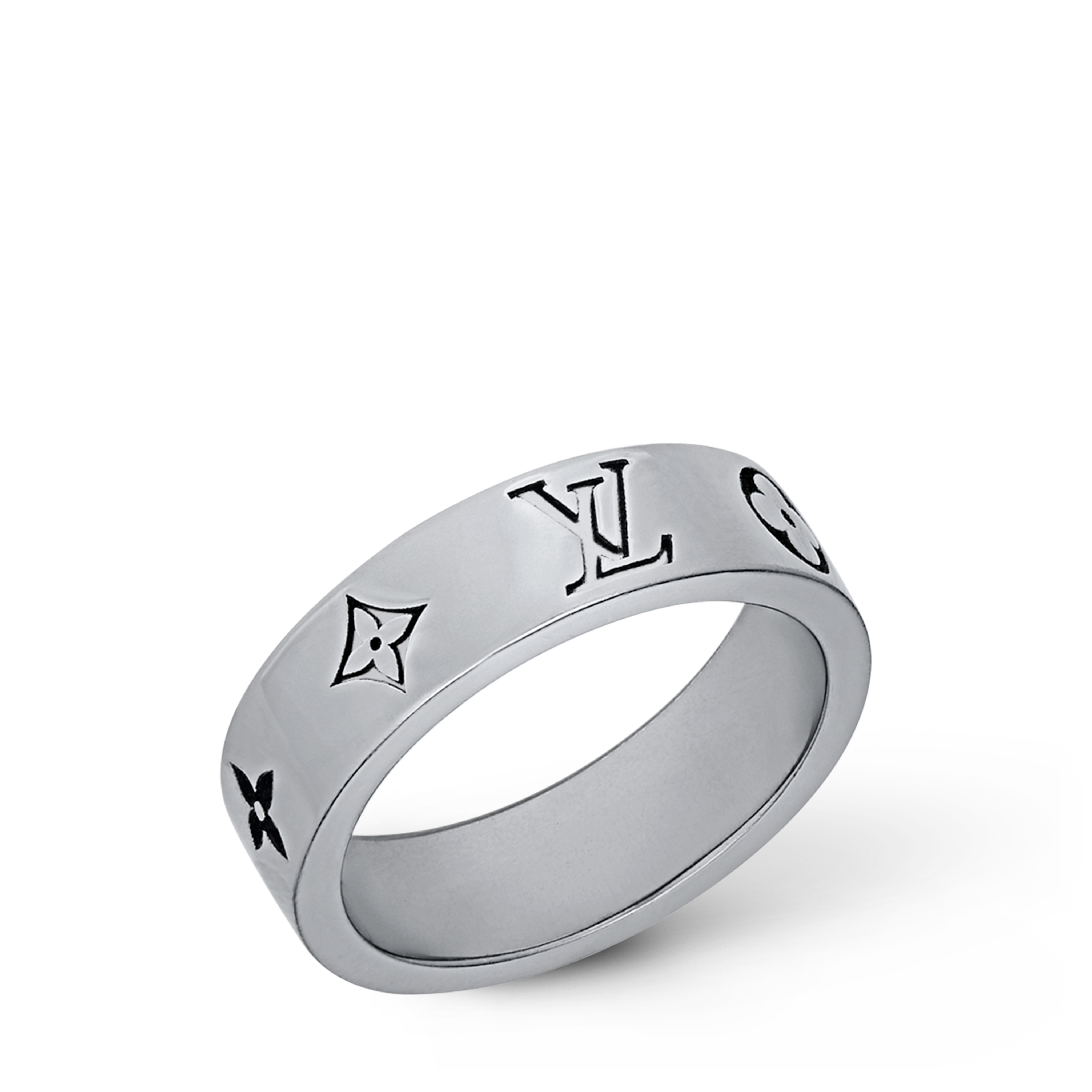 LV Mosaic Thin Ring - Luxury S00 Silver | LOUIS VUITTON