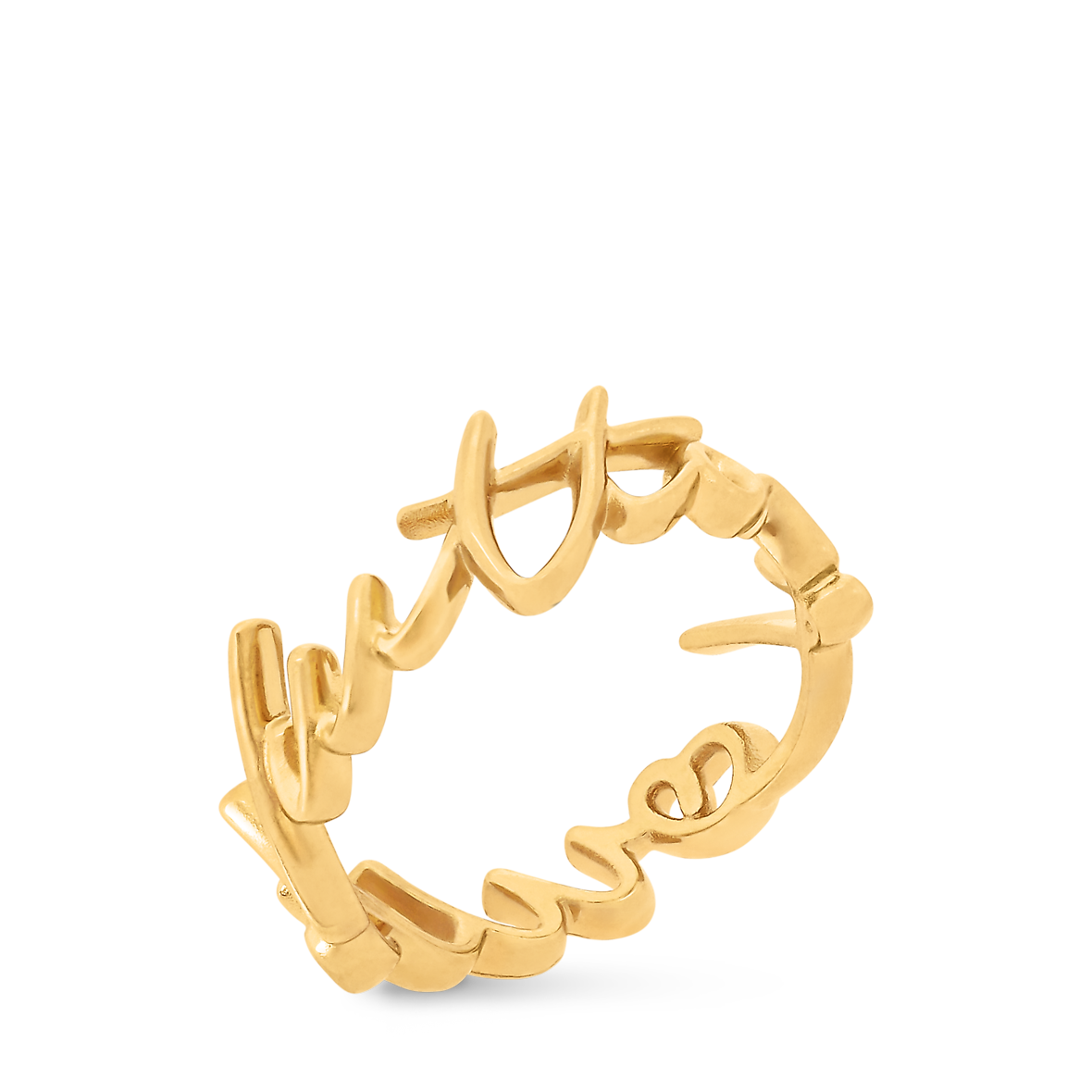 LV Script Ring - Luxury S00 Gold | LOUIS VUITTON