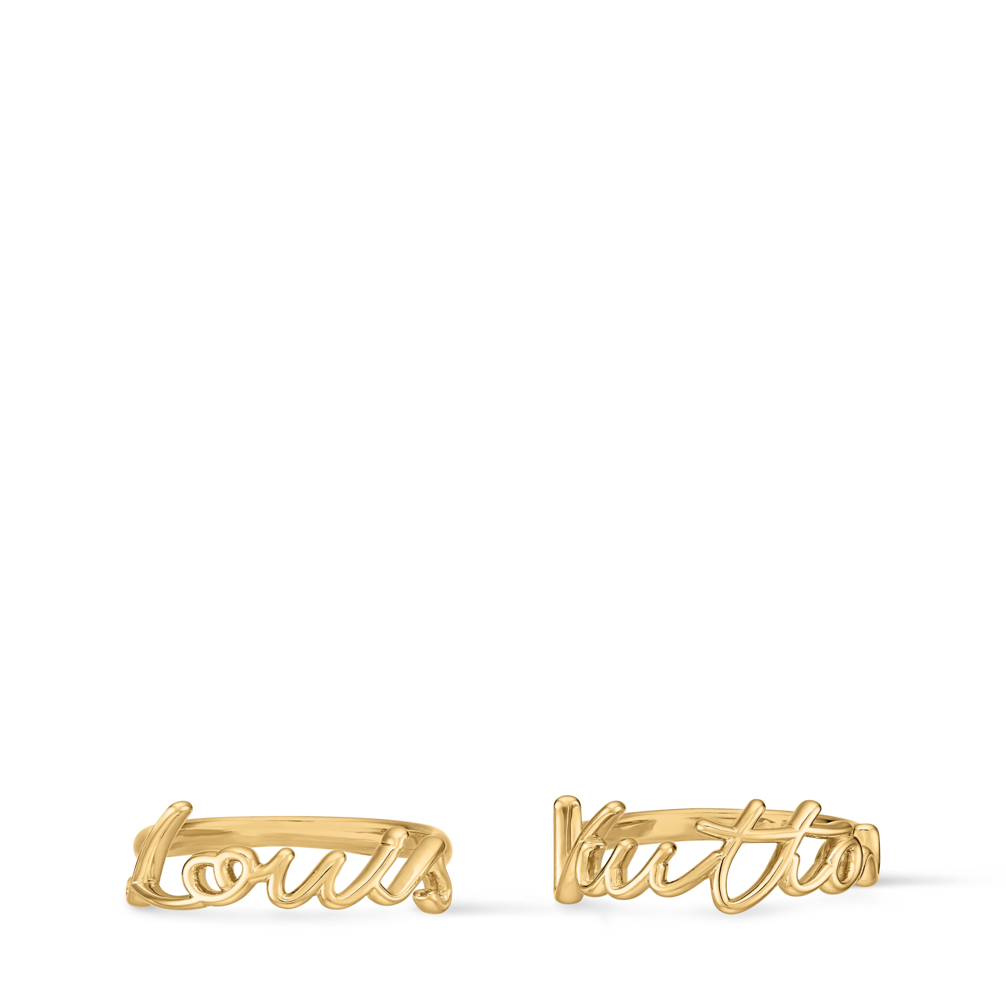 LV Script Ring Set - Luxury S00 Gold | LOUIS VUITTON