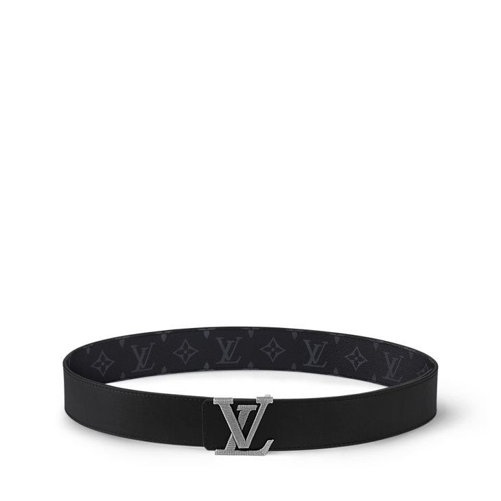 LV Stitch 40MM Reversible Belt - Luxury Monogram Eclipse Canvas Grey ...