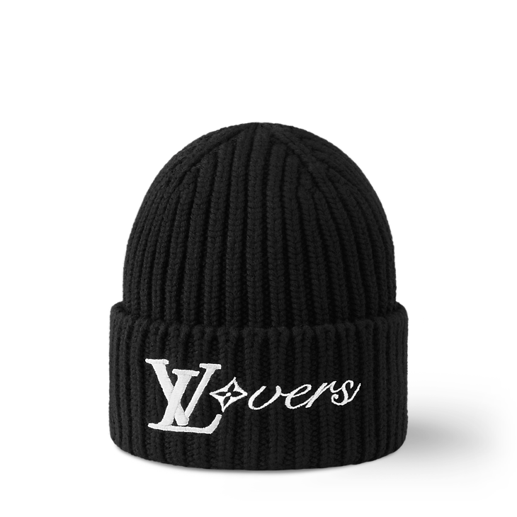 Louis Vuitton - Black 'LV Lovers' Beanie