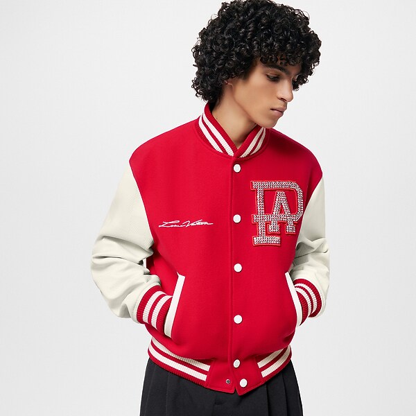 Mix Leather Varsity Blouson - Luxury Red | LOUIS VUITTON