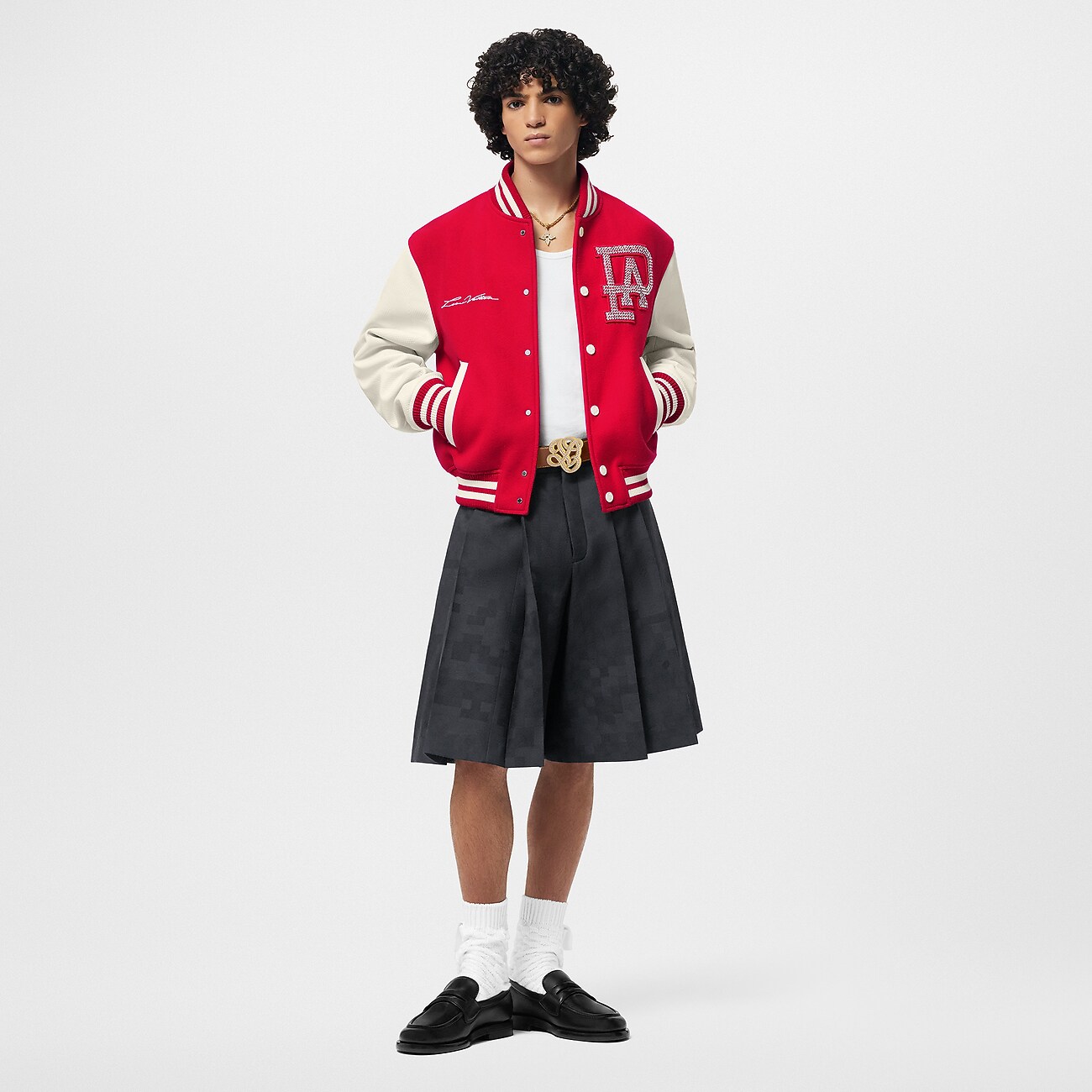 Mix Leather Varsity Blouson - Luxury Red | LOUIS VUITTON