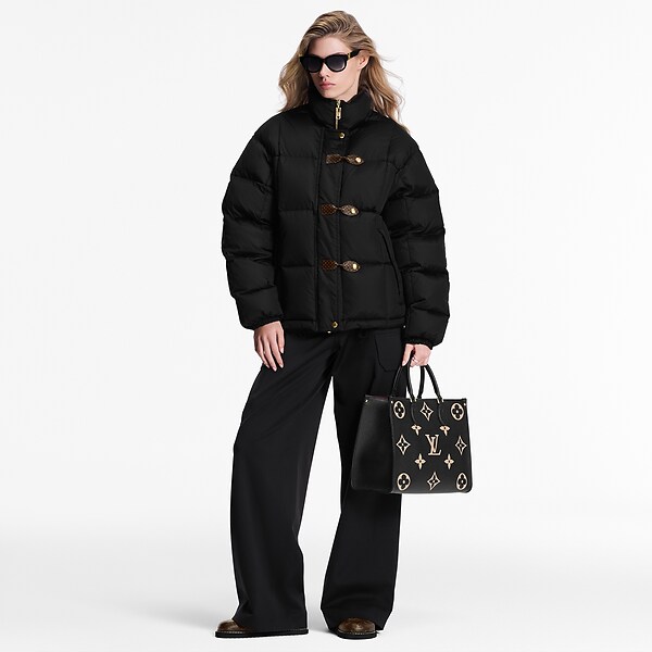 Monogram Accent Pillow Puffer Jacket - Luxury Black | LOUIS VUITTON
