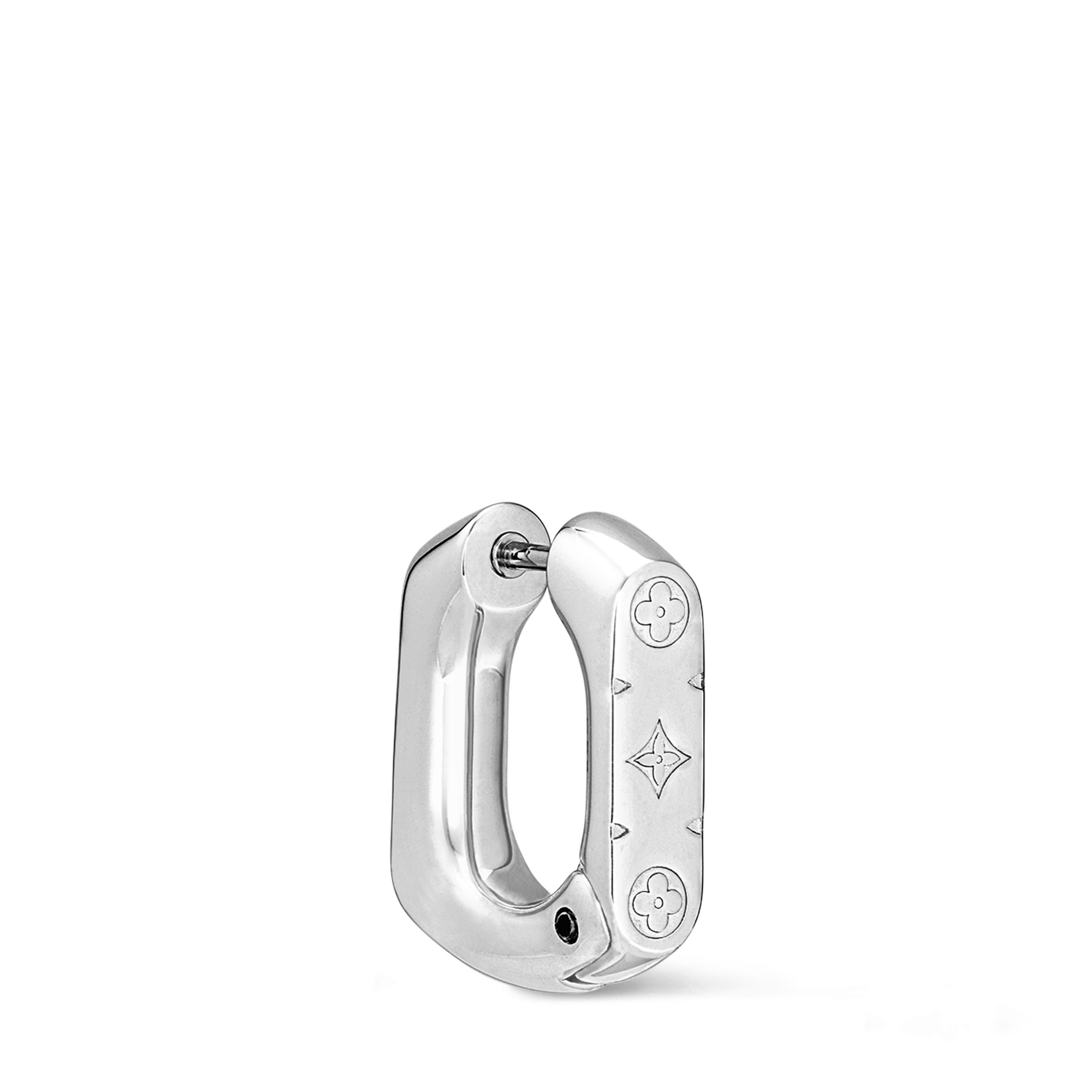 Monogram Chain Hoop Earring - Luxury S00 Silver | LOUIS VUITTON