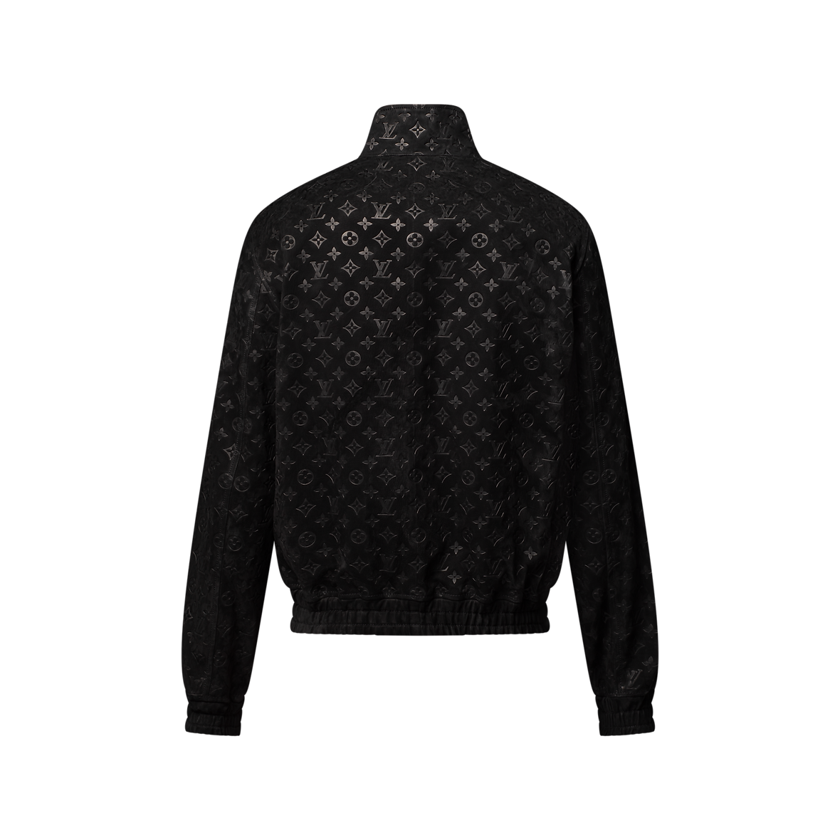 Monogram Debossed Suede Tracksuit Jacket - Luxury Black | LOUIS VUITTON