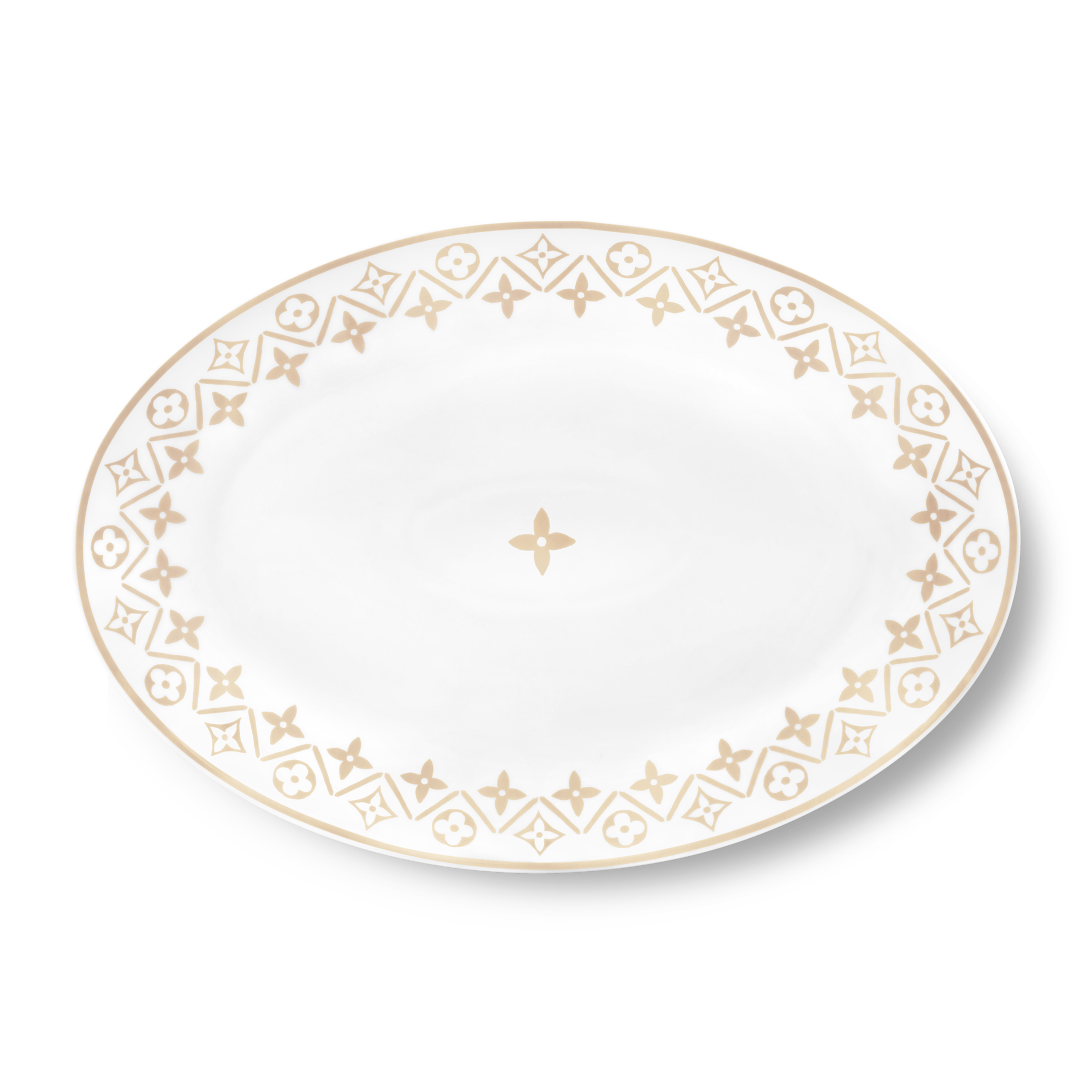 Oval Plate Monogram Flower Tile - Luxury Blue | LOUIS VUITTON