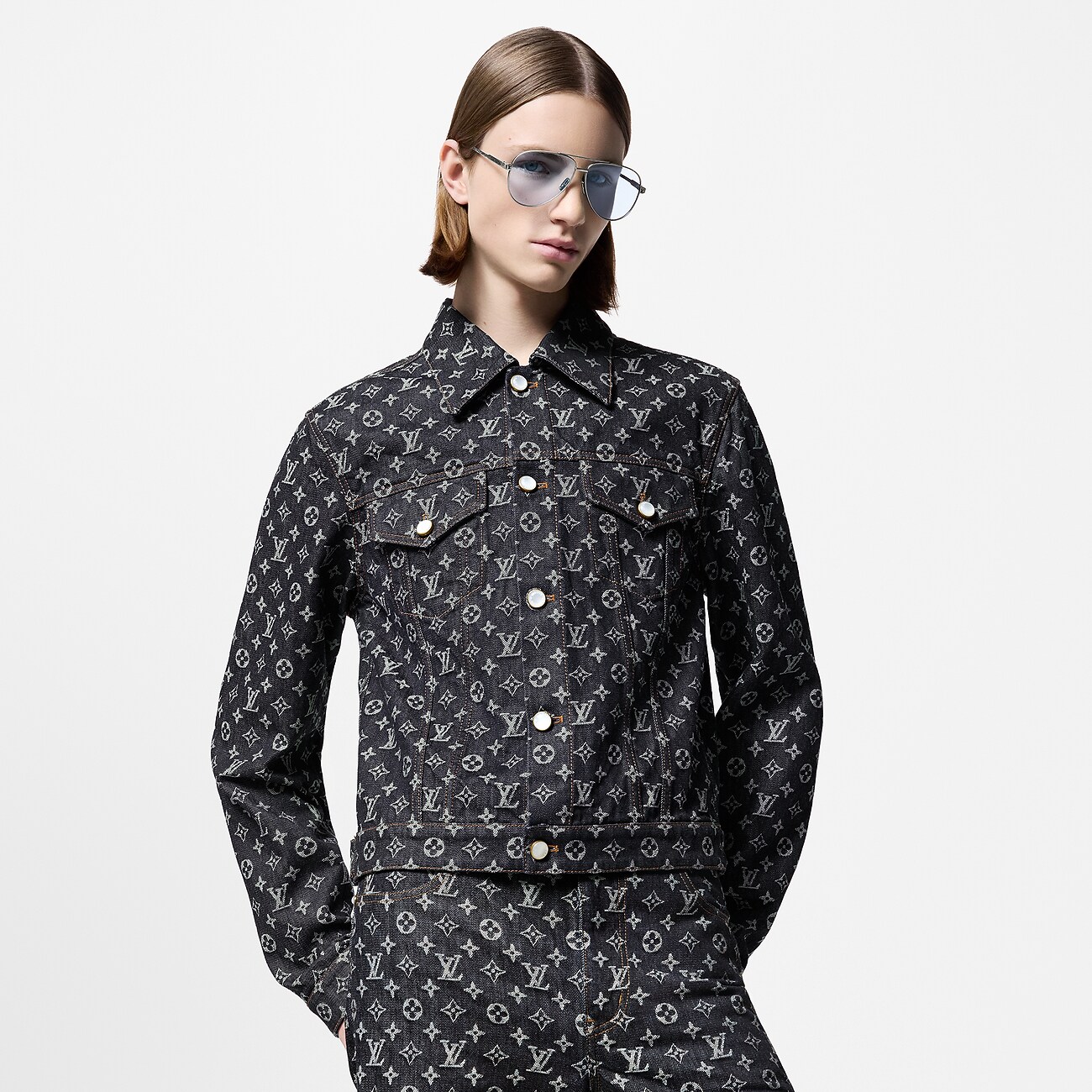 Monogram Jacquard Denim Jacket - Luxury Blue | LOUIS VUITTON