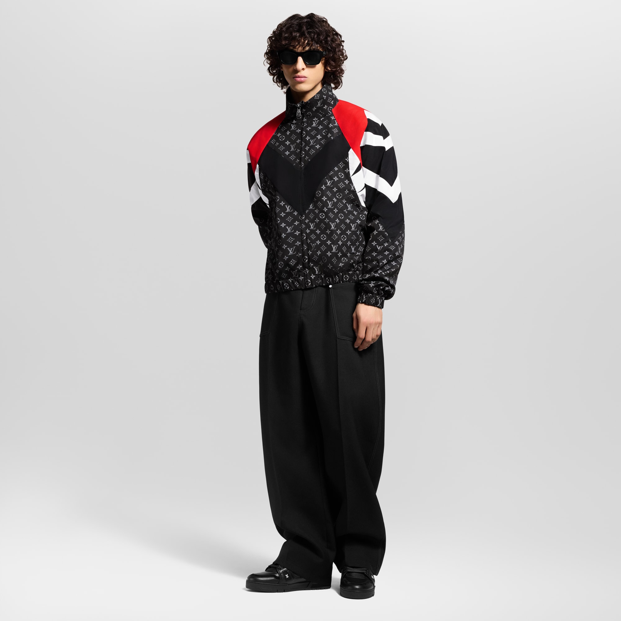 Monogram Printed Nylon Tracksuit Top - Luxury Grey | LOUIS VUITTON